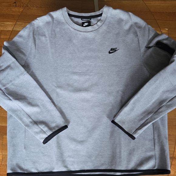 Nike | Shirts | Nike Tech Fleece Gray Crewneck Sweatshirt Xxl | Poshmark